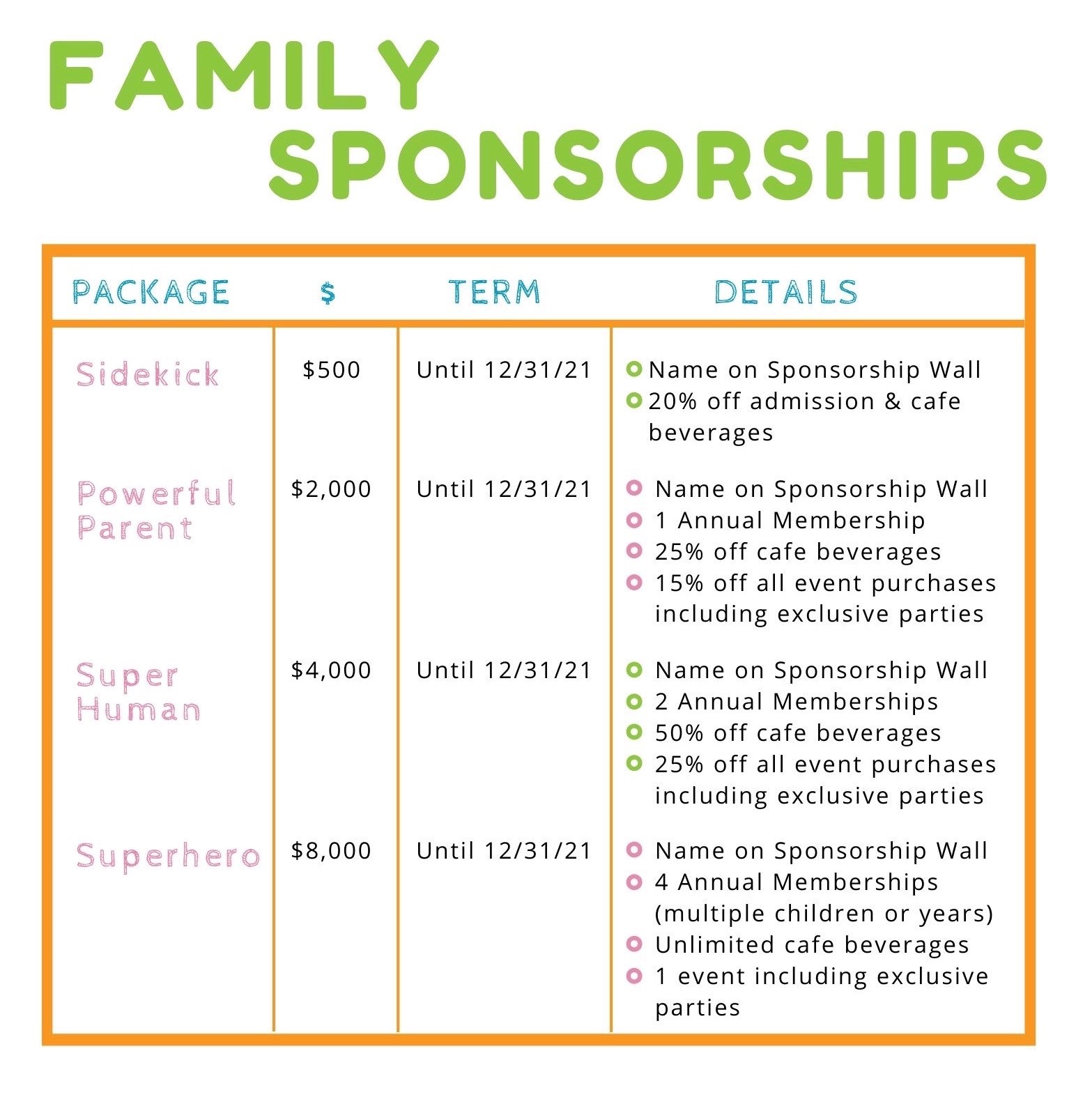 Sponsorships | Playgrounds of Tampa